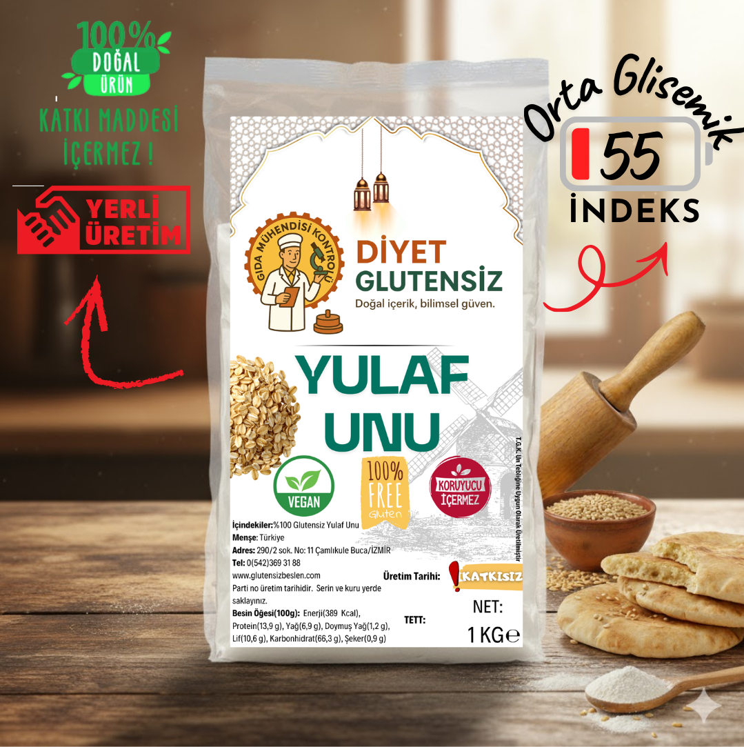 Glutensiz Yulaf Unu 1 KG - Glutensiz Mağaza